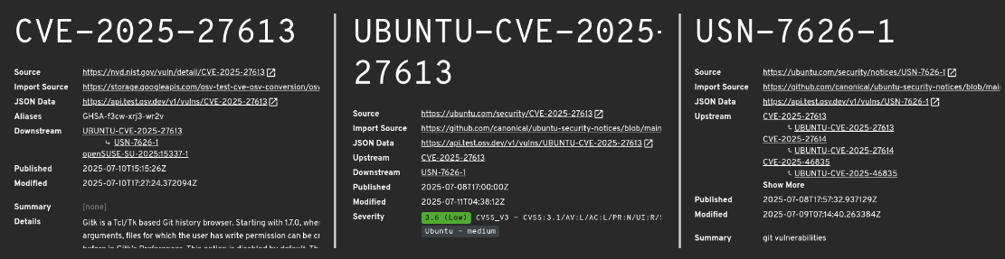 OSV - Open Source Vulnerabilities